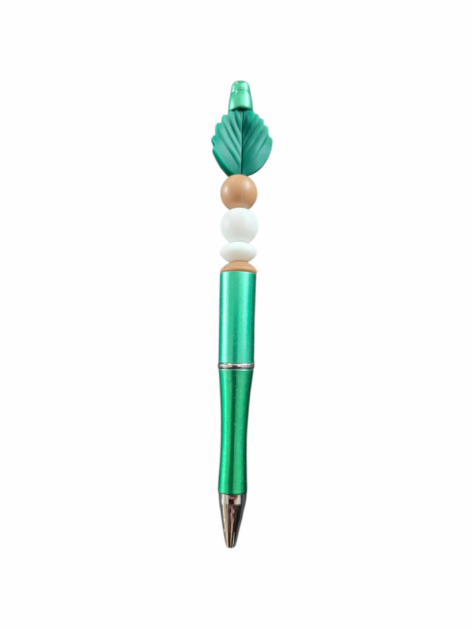 Stylo Feuille Verte – Création Maman Ourse